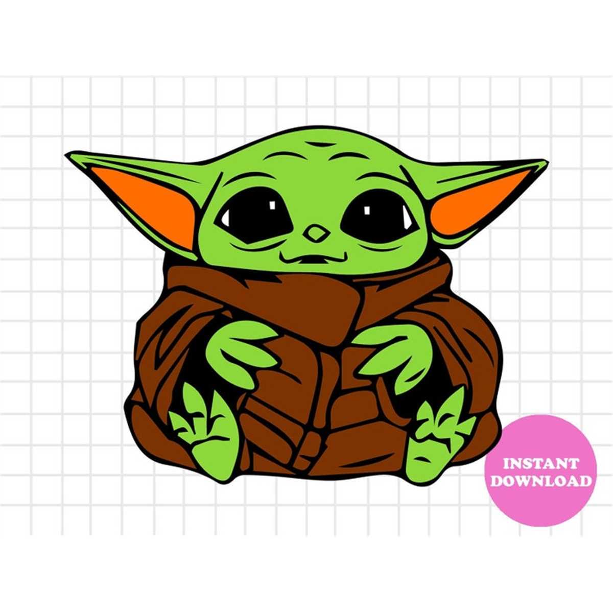 Baby Yoda Svg Layered Item, Clipart, Cricut, Digital Vector - Inspire Uplift