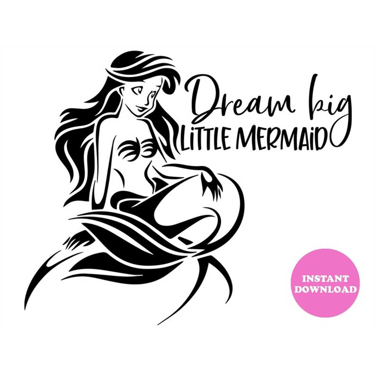 Mermaid Svg Layered, Mermaid Svg File, Mermaid Png, Ariel Sv - Inspire ...
