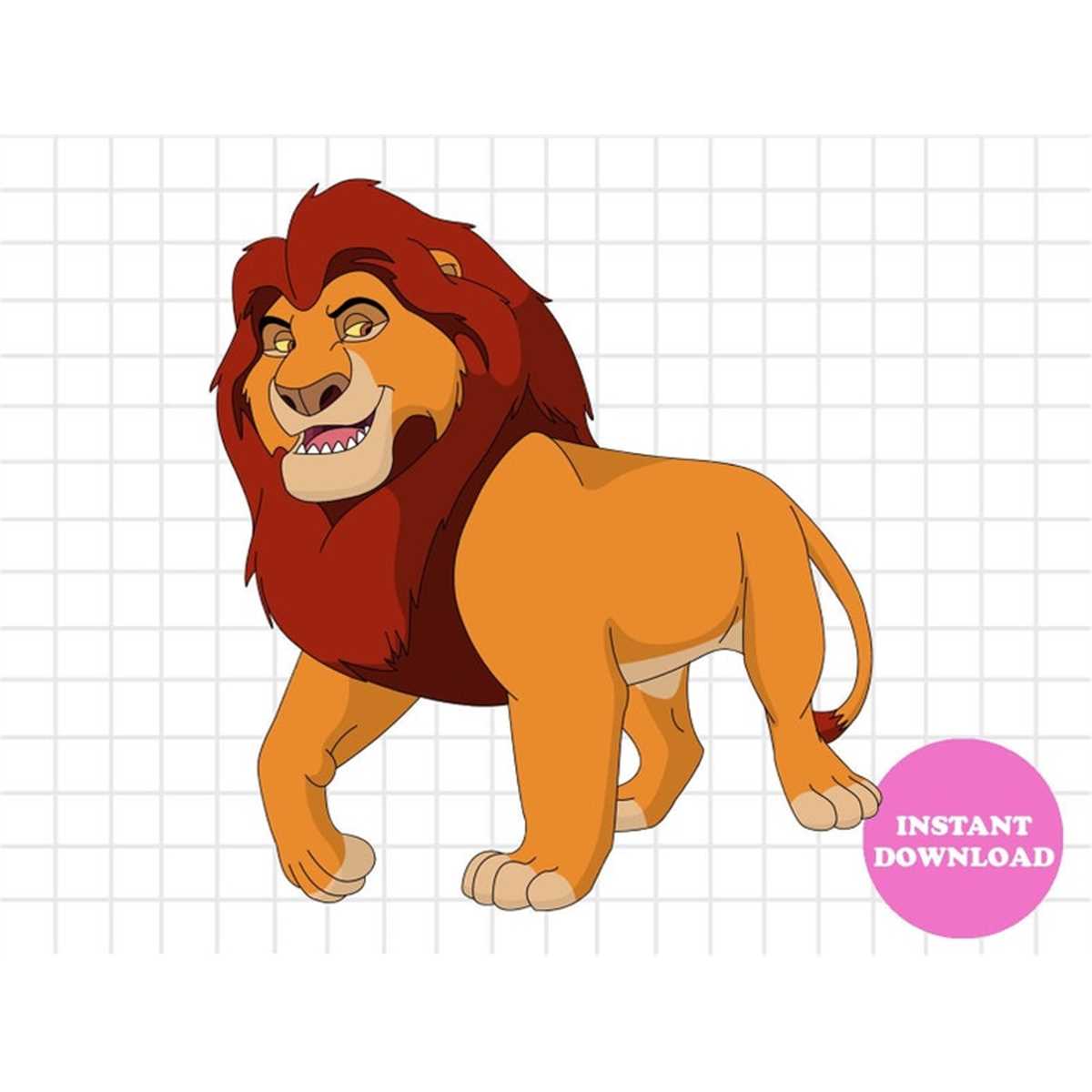 Simba Svg Layered Item, Clipart, Cricut, Digital Vector Cut - Inspire ...