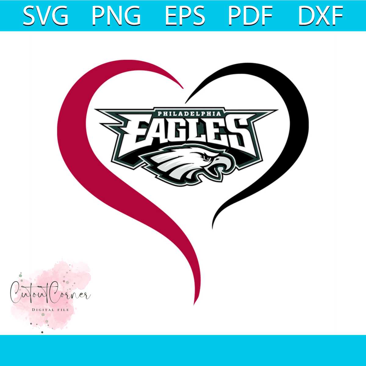 Philadelphia eagles heart svg, sport svg, philadelphia eagle - Inspire ...