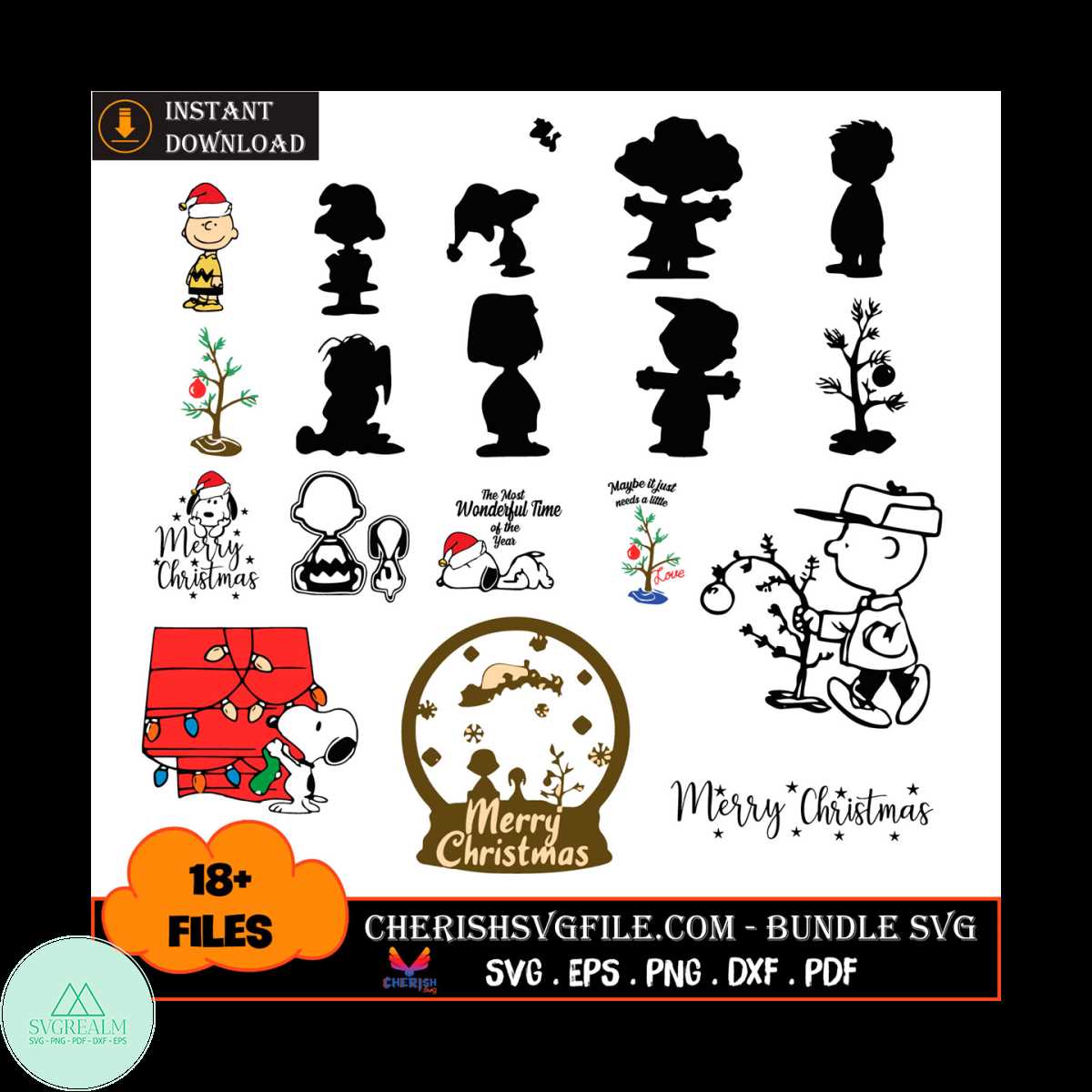 Charlie Brown And Snoopy Dog Bundle Svg, Christmas Snoopy Sv | Inspire ...