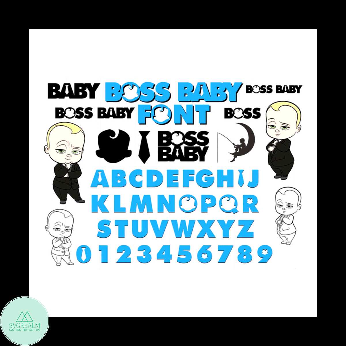 Boss Baby, OTF TTF svg, font Boss Baby, alphabet, bundle fil | Inspire ...