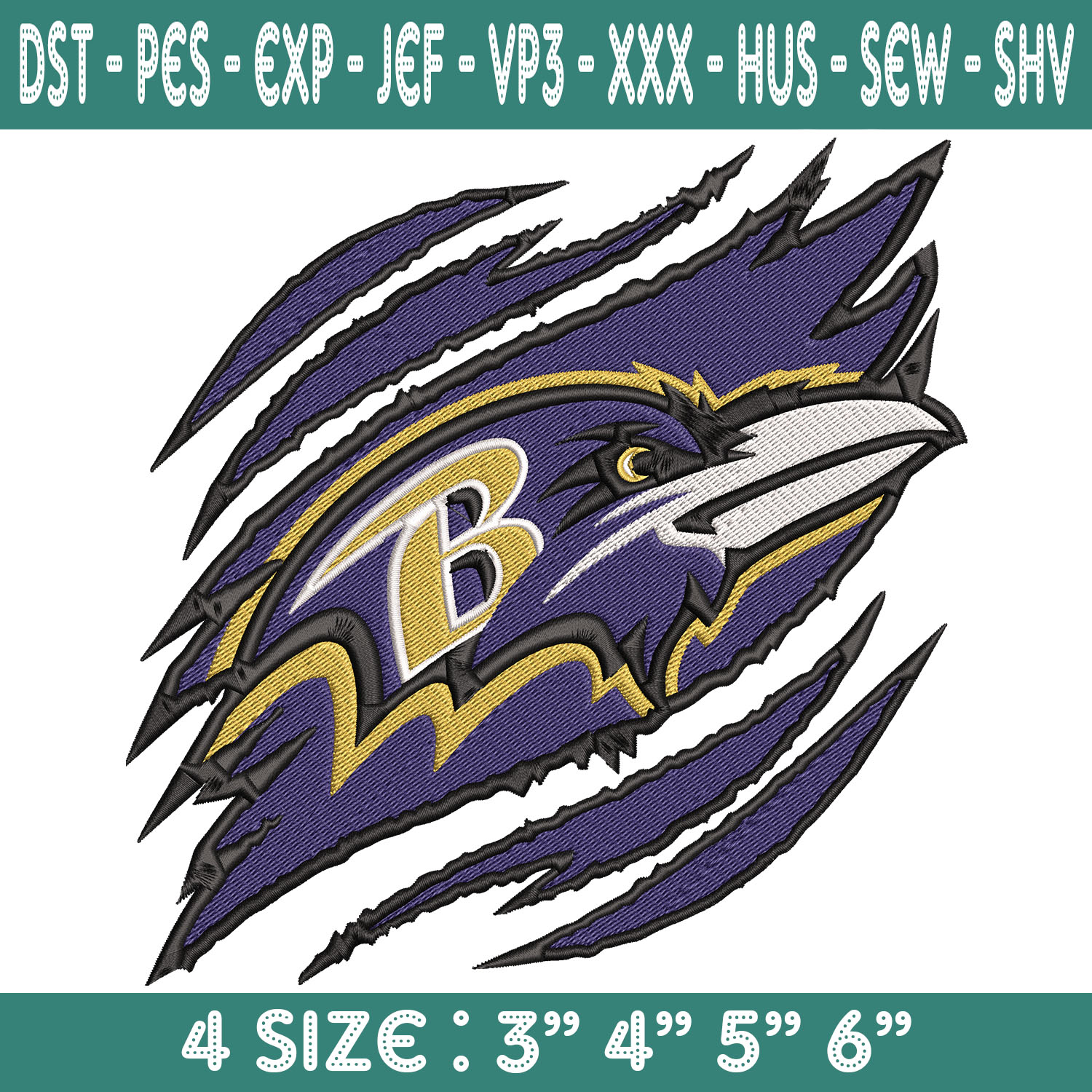 raven embroidery - Inspire Uplift