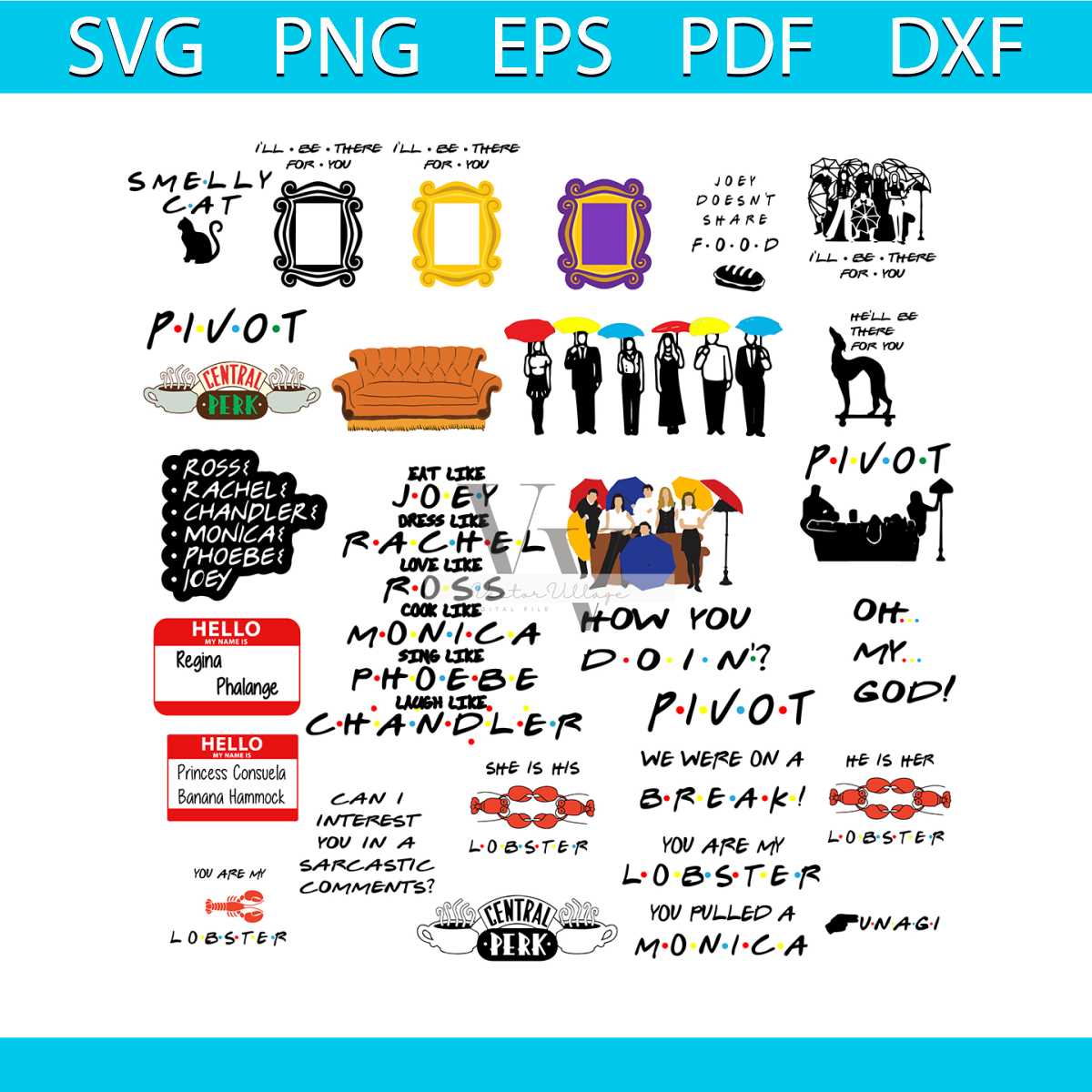 Vintage Friends SVG Friends TV Show SVG Bundle | Inspire Uplift