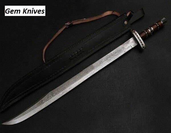 Hand Forged Damascus Steel Falchion Sword / Sharp Edge. | Inspire Uplift