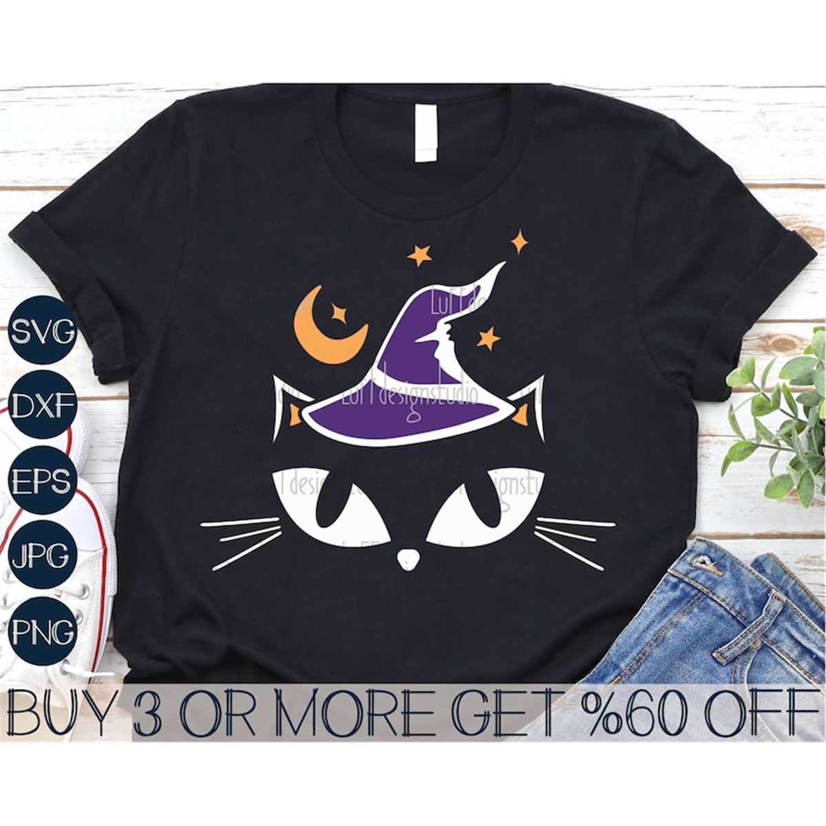Black Cat SVG, Halloween Cat SVG, Cat Face SVG, Witchy Svg, - Inspire ...
