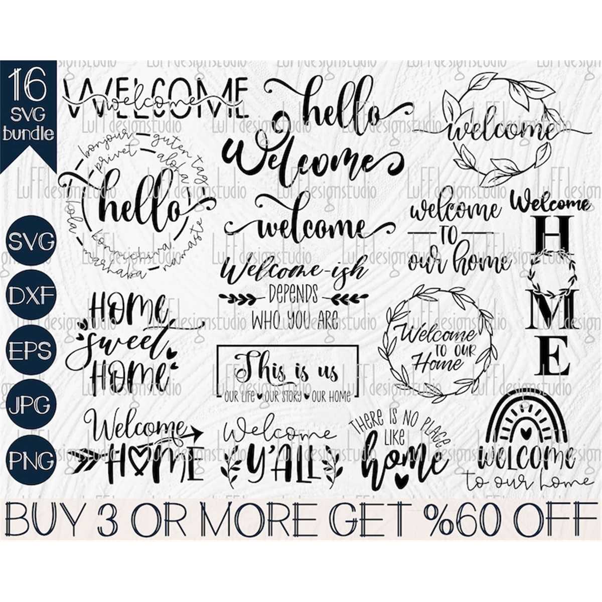 Welcome SVG Bundle, Welcome Sign SVG, Door Sign SVG, Welcome - Inspire ...