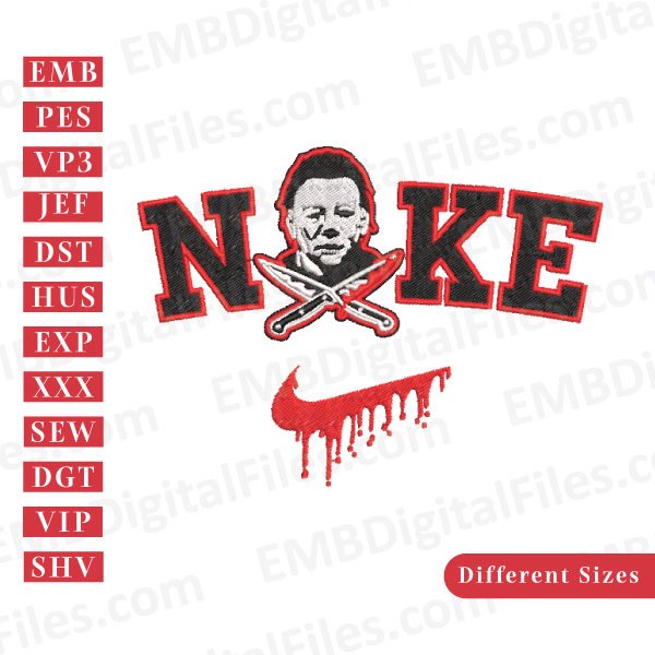 Michael myer character Halloween Nike embroidery | Inspire Uplift