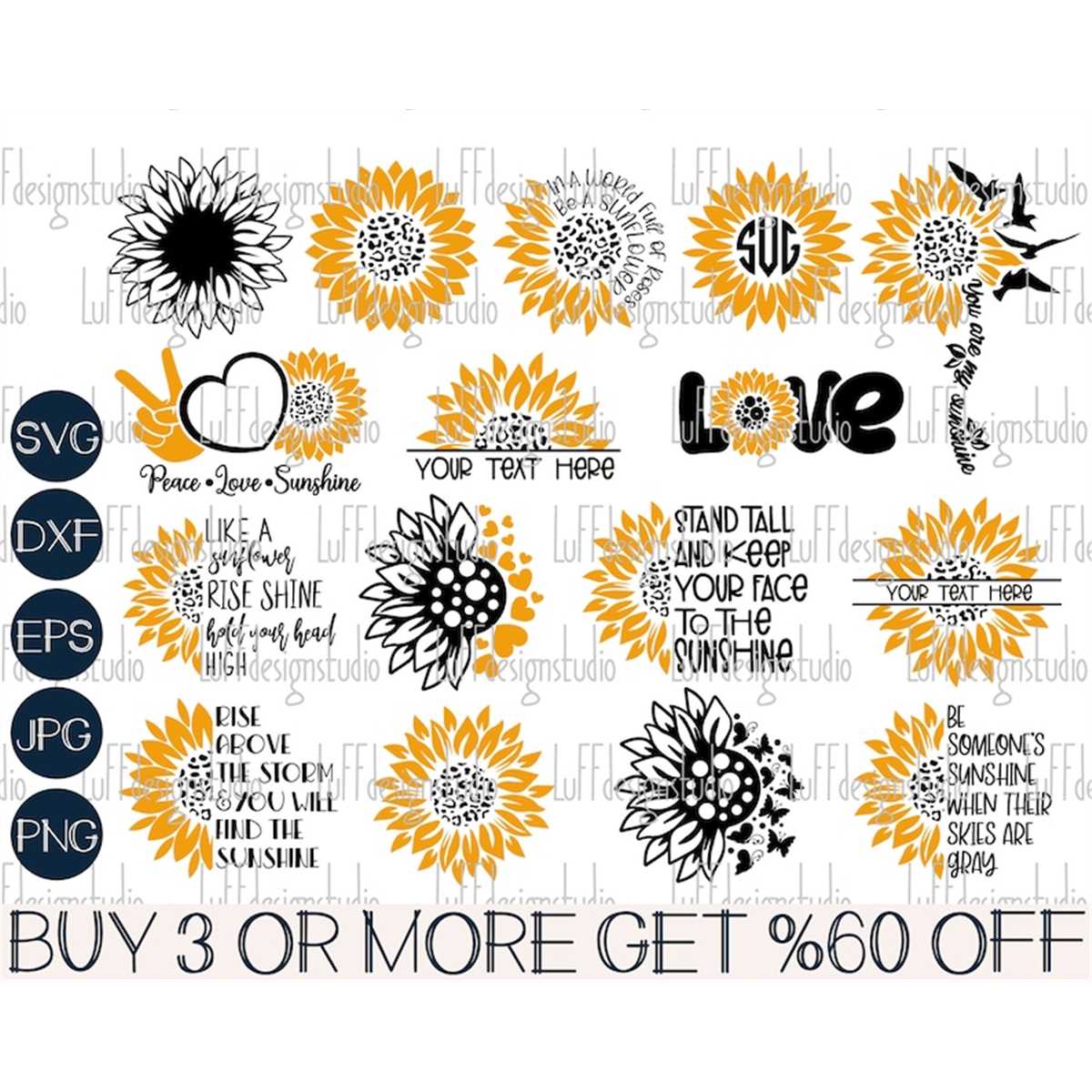 Sunflower SVG, Sunflower Quotes SVG, Sunflower PNG Bundle, I | Inspire ...