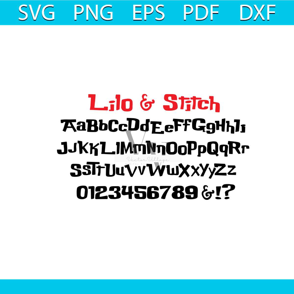 Lilo And Stitch Font SVG Disney Alphabet SVG File For Cricut | Inspire ...