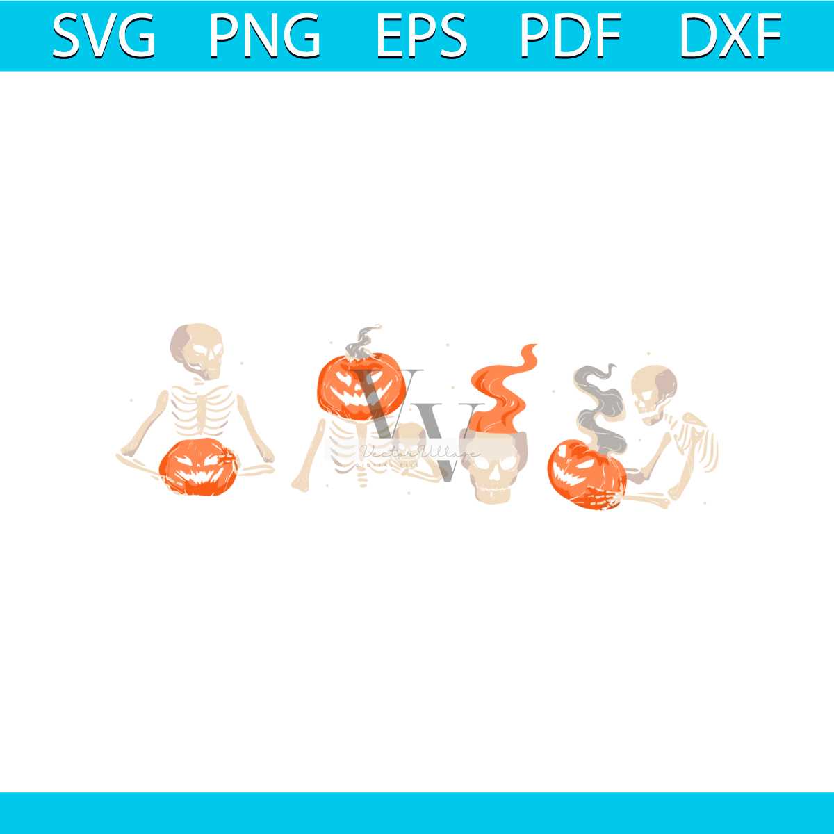 Spooky Halloween Svg Skeleton Coffee Pumpkin Svg File Inspire Uplift