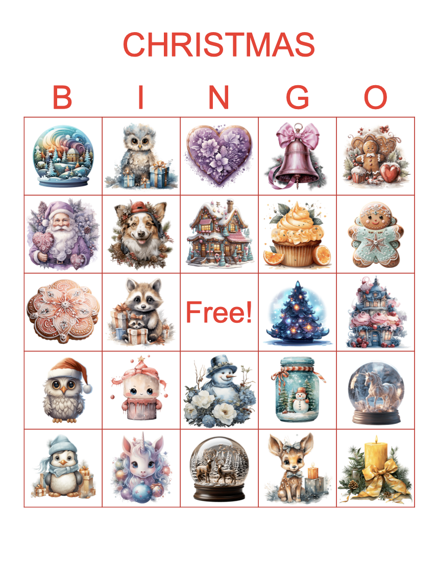 Christmas bingo,christmas bingo printable,christmas bingo ga - Inspire ...
