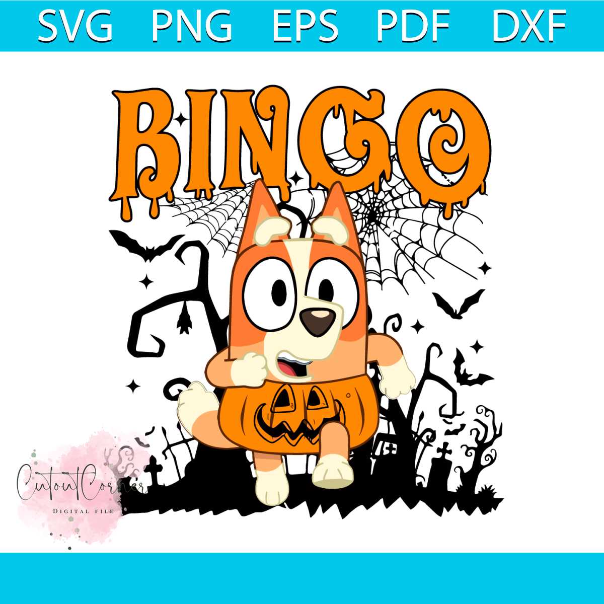 Bingo Halloween Happy Heelerween SVG Bluey Family SVG | Inspire Uplift