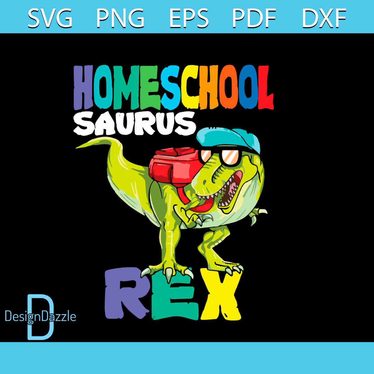 Back To School SVG Homeschool Saurus Rex SVG File For Cricut | Inspire ...