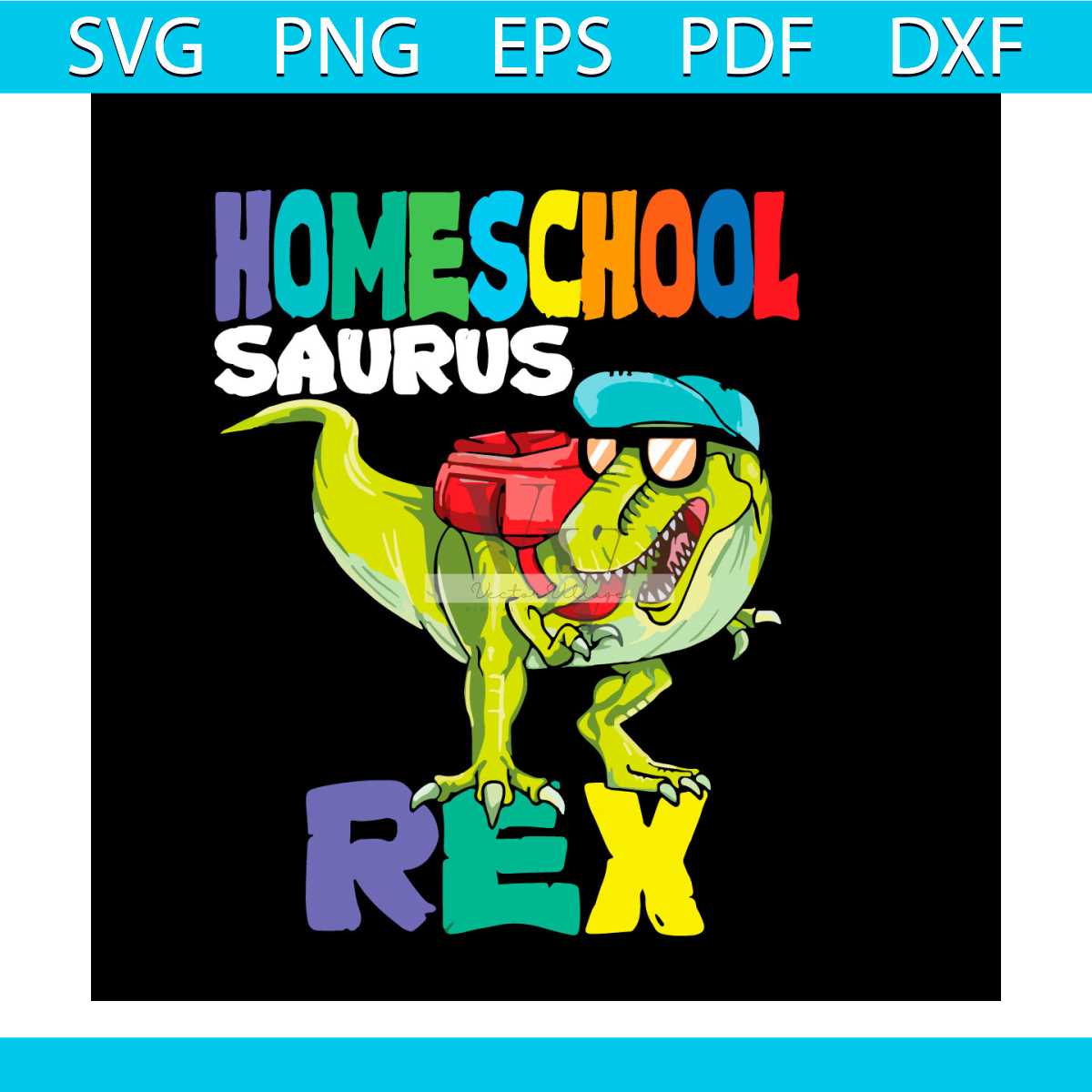 Back To School SVG Homeschool Saurus Rex SVG File For Cricut | Inspire ...