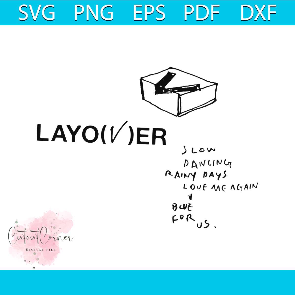 BTS V Layover Solo Debut Album SVG Graphic Design File | Inspire Uplift