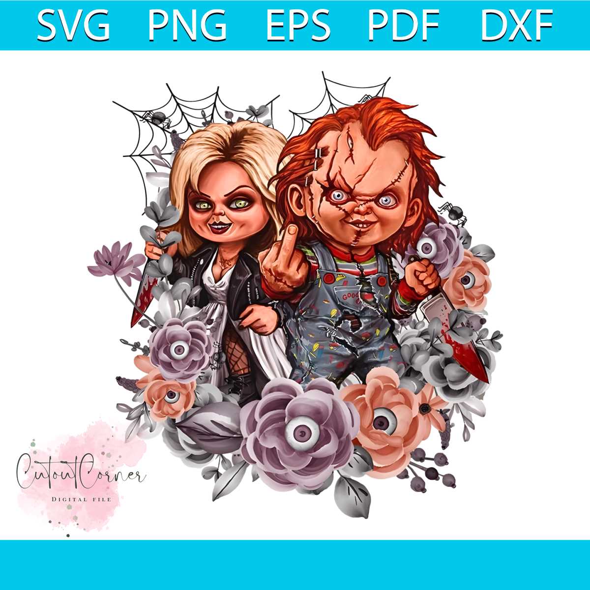 Horror Couple PNG Halloween Horror Movie Character PNG - Inspire Uplift