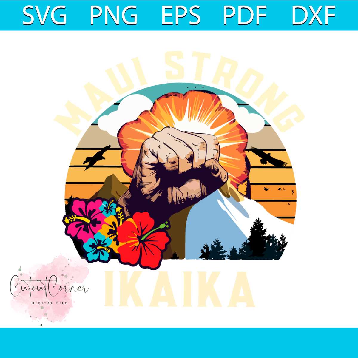 Maui Strong Ikaika SVG Hawaii Wildfire Support SVG Cricut Fi - Inspire ...