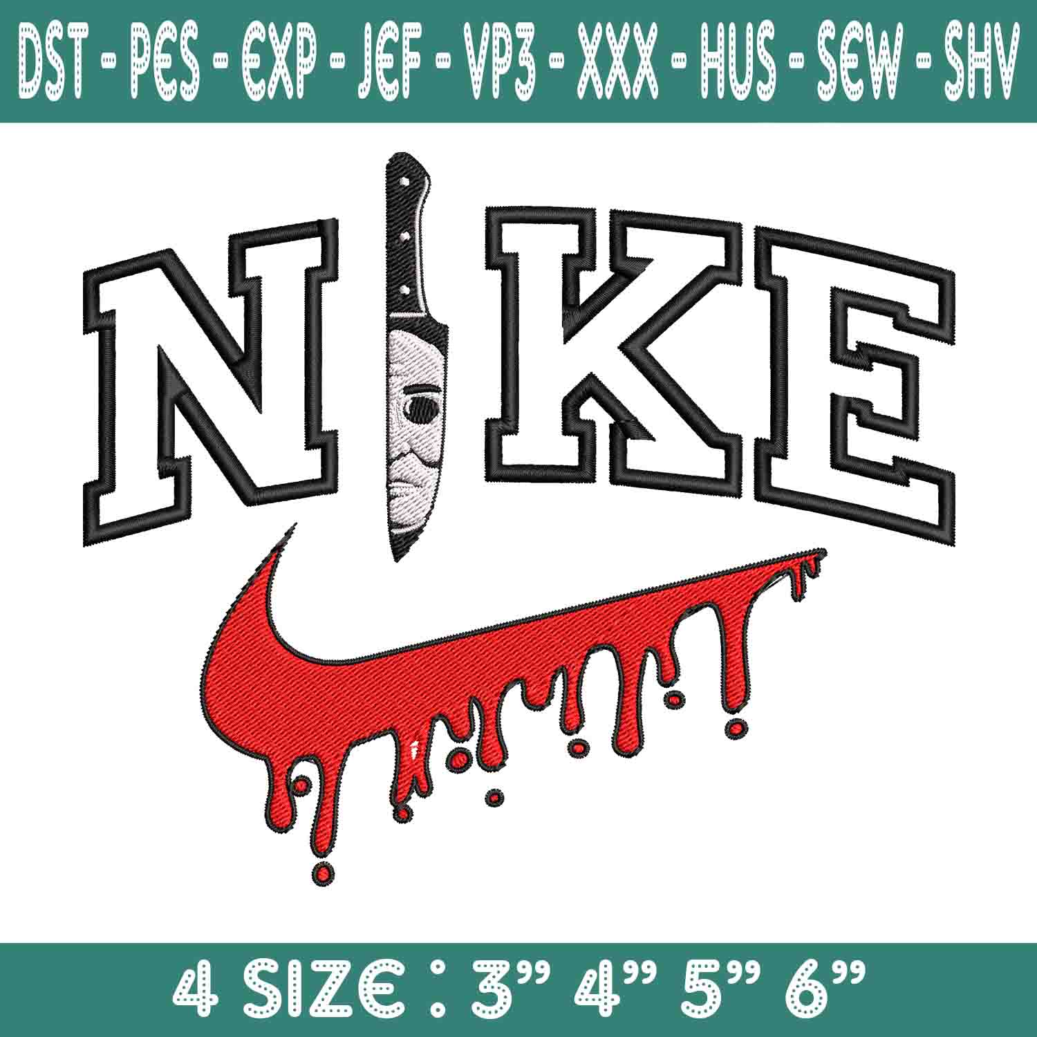 Michael Myers Knife with Nike Embroidery, Michael Myers Knif | Inspire ...