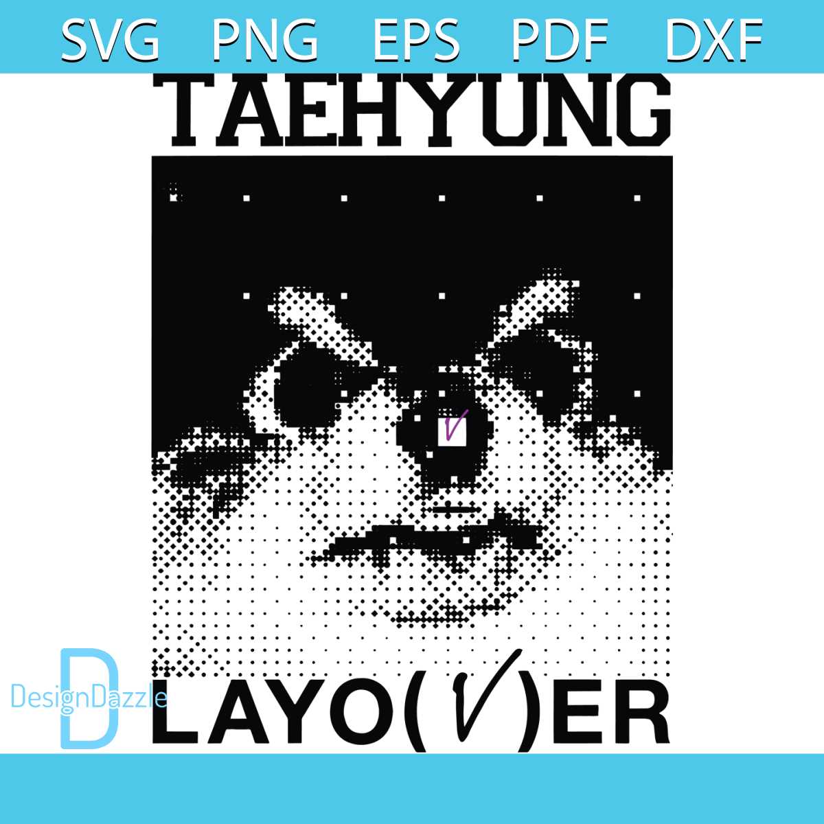 Layover V Yeontan SVG Taehyung Solo Debut Album SVG File - Inspire Uplift