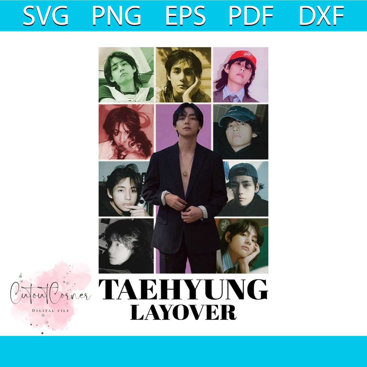 Taehyung Layover PNG V Is Coming PNG Sublimation | Inspire Uplift