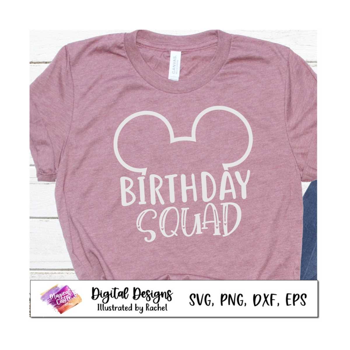 Mickey Birthday Squad Svg Disneyland Birthday Trip Mickey Inspire