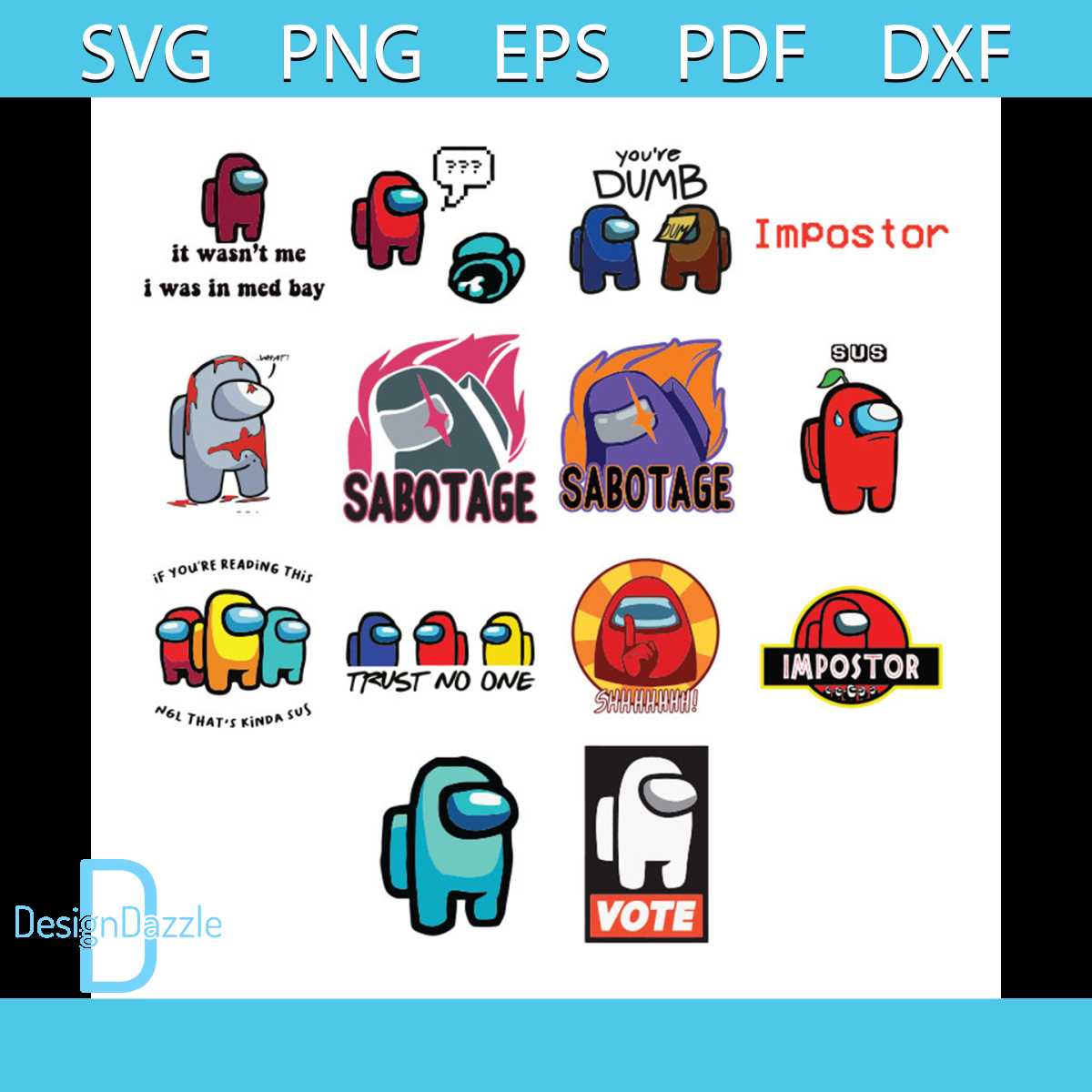 Among Us Bundle Svg, Trending Svg, Among Us Svg, Among Us Ga | Inspire ...