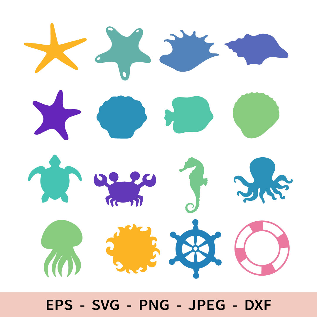 Sea Svg Keychain Svg Underwater File for Cricut Starfish Dxf - Inspire ...
