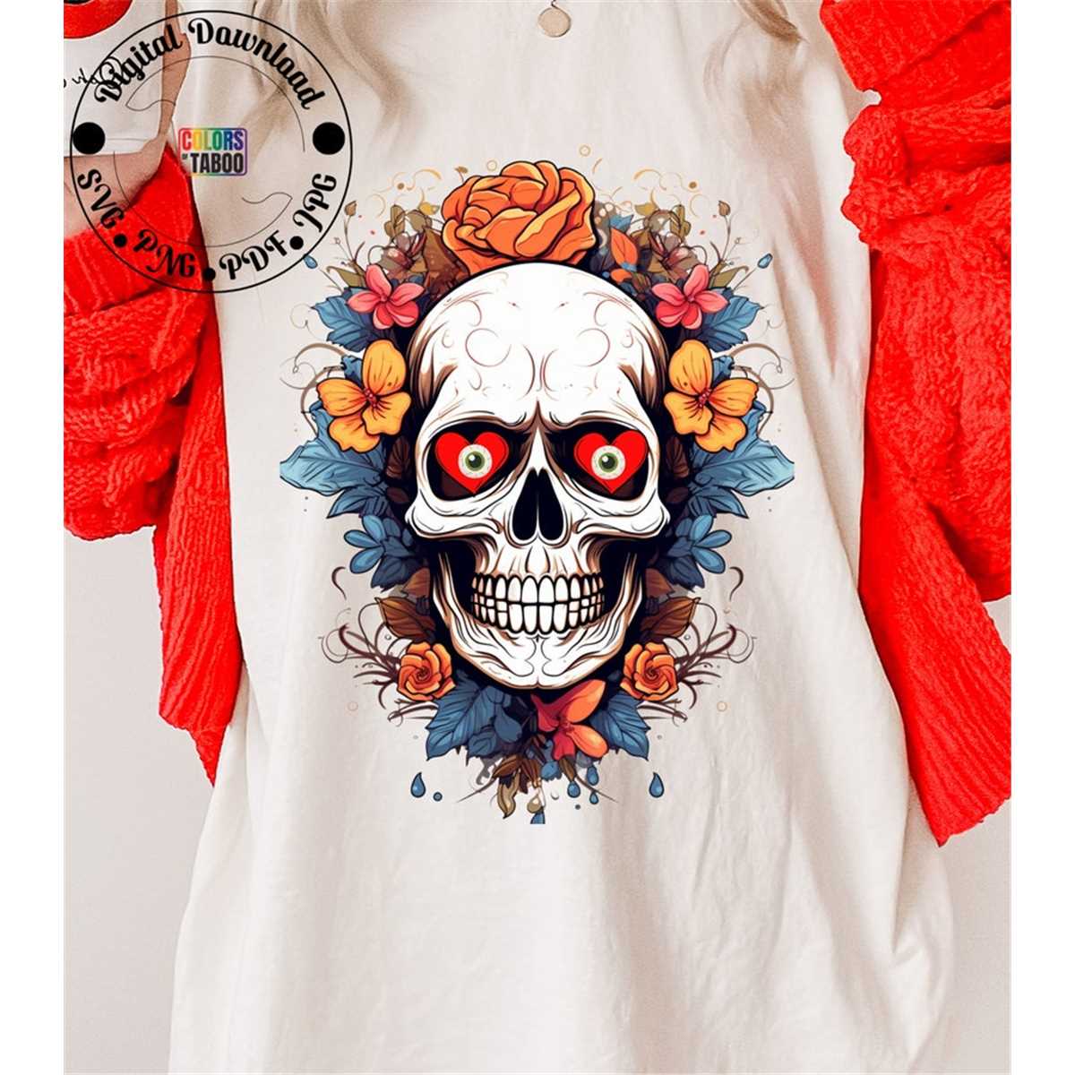 Colorful Floral skull Svg, PNG, PDF| skull floral svg,boho s | Inspire ...