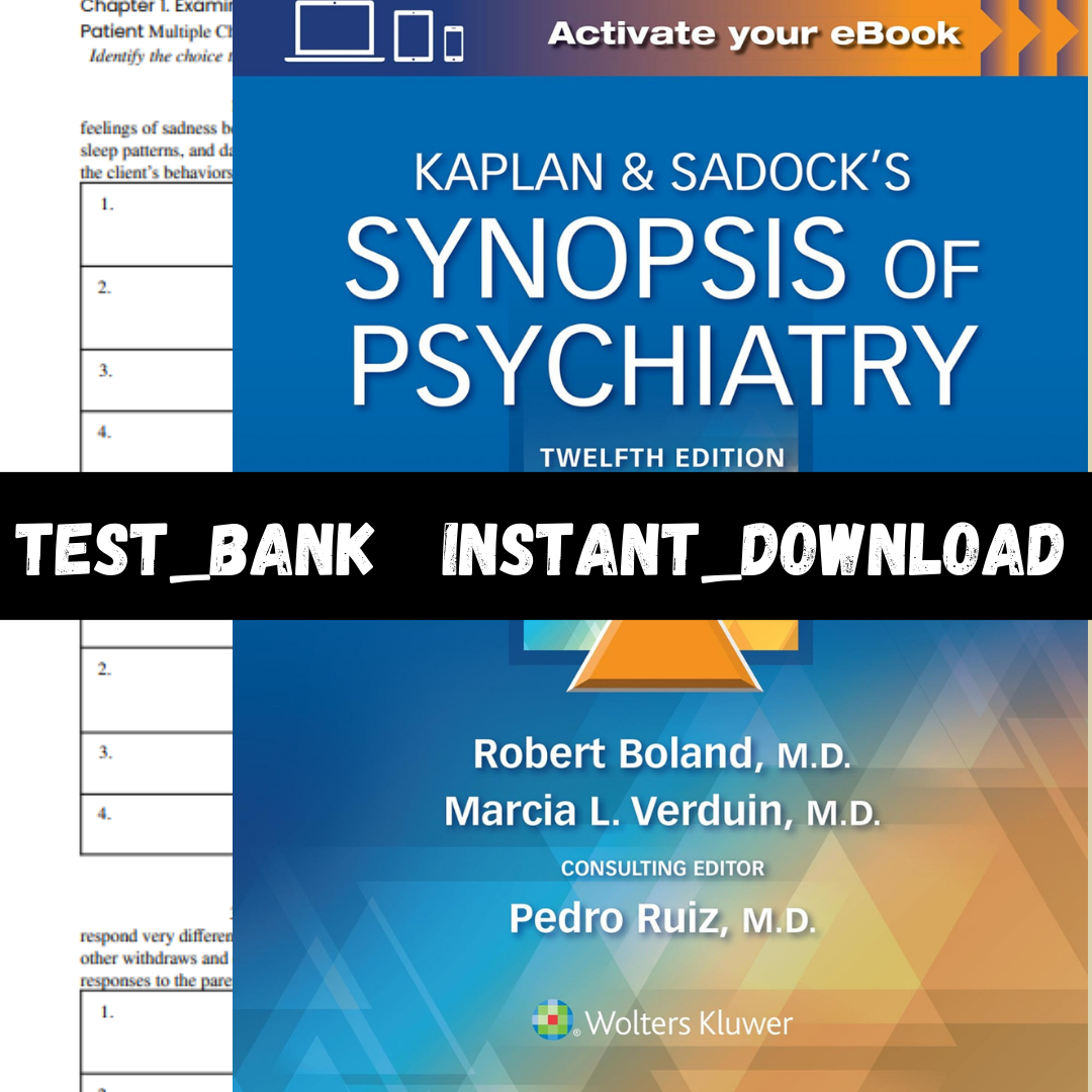 Kaplan & Sadocks Synopsis of Psychiatry 12th Edition By Robe | Inspire Uplift