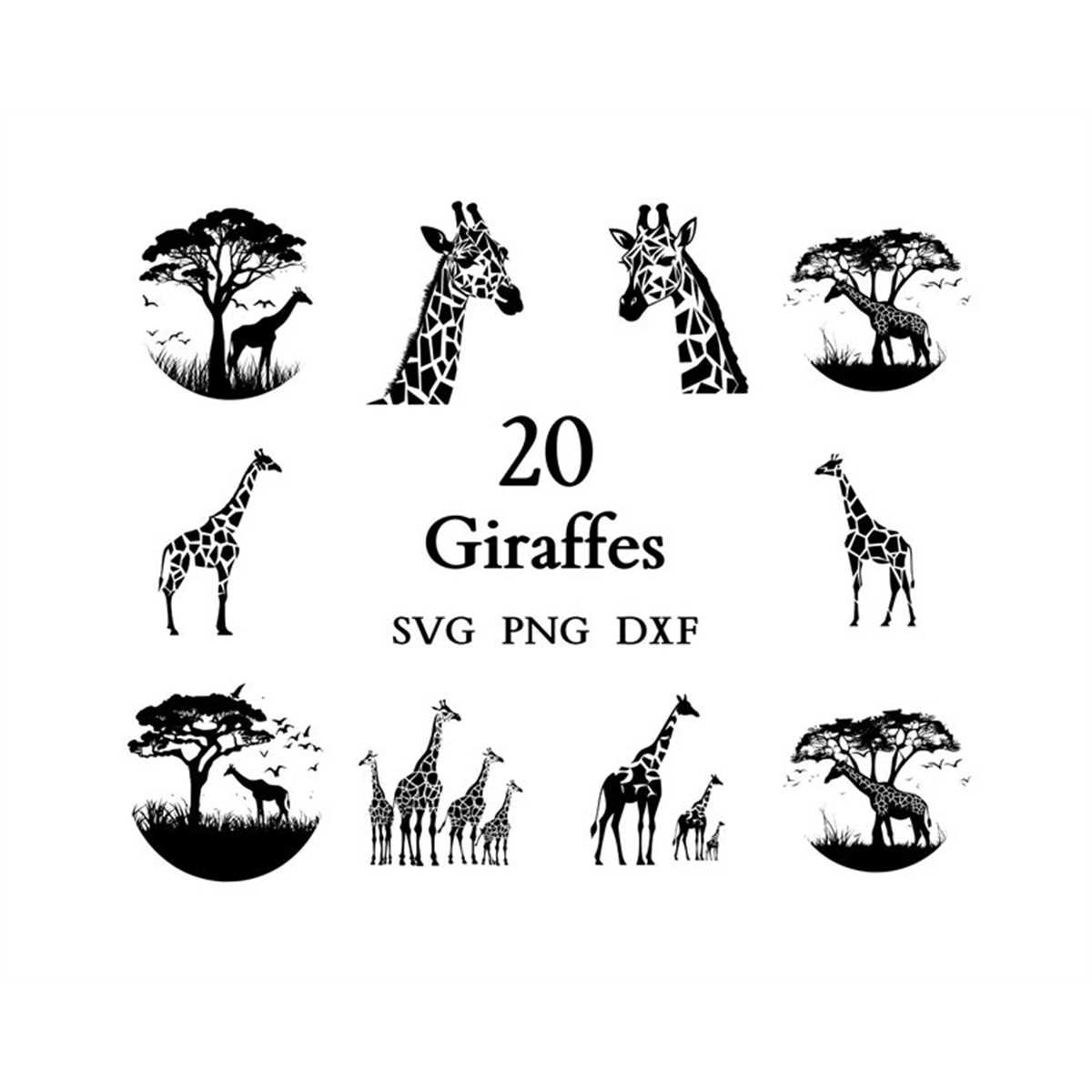 Giraffe Svg Bundle , Perfect Cut Files for Cricut And Laser | Inspire ...