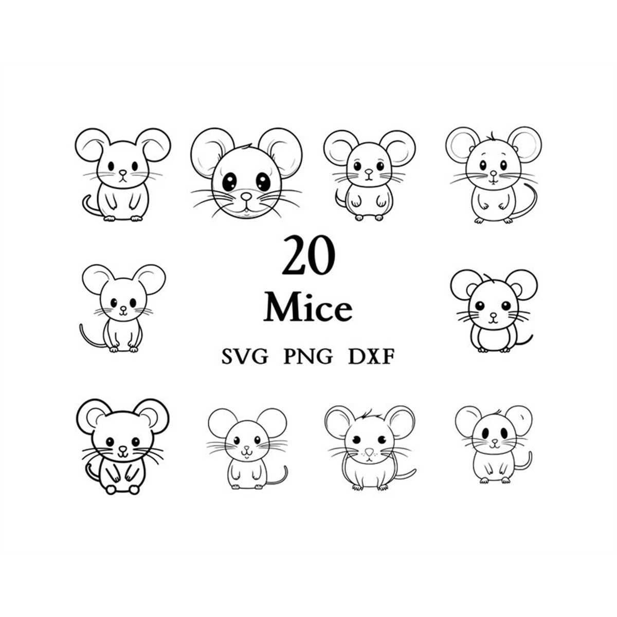Mouse Svg Bundle , Mouse Svg , Cut Files for Cricut And Lase | Inspire ...