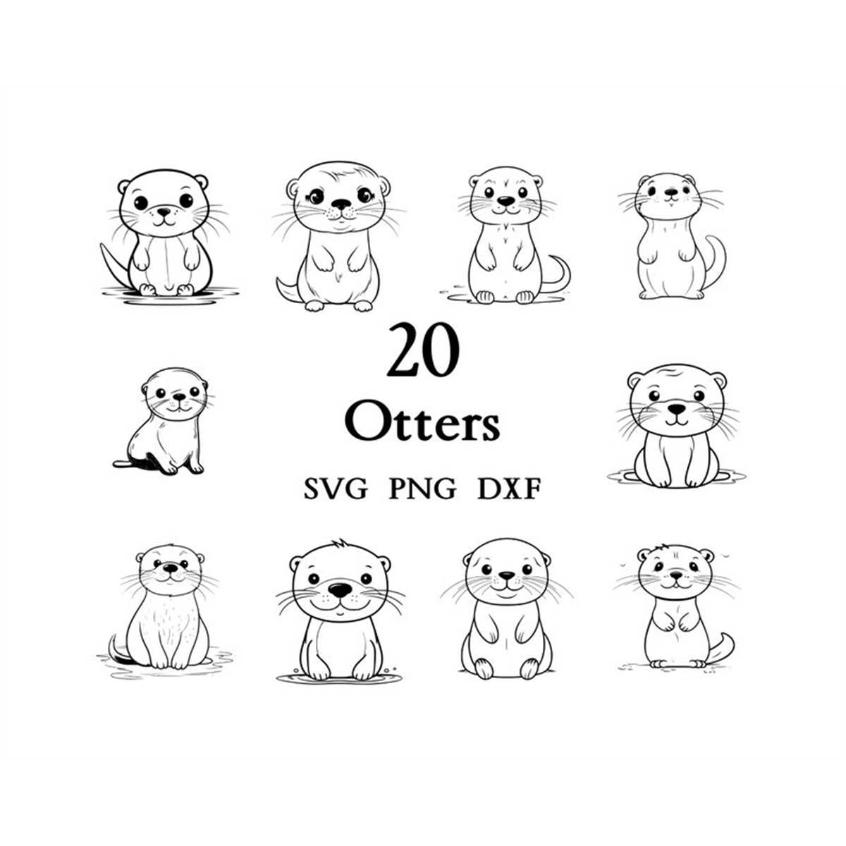 Otter Svg Bundle , Otter Svg , Cut Files for Cricut And Lase | Inspire ...