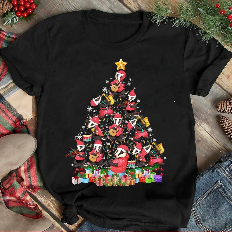 Christmas - Badger Christmas Tree - Family Shirts Men, Woman | Inspire ...