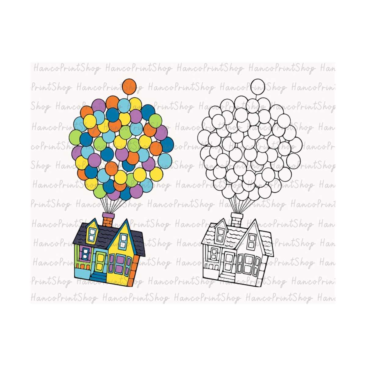 Balloon House Svg, Magical House Svg, Adventure House Svg, B | Inspire ...