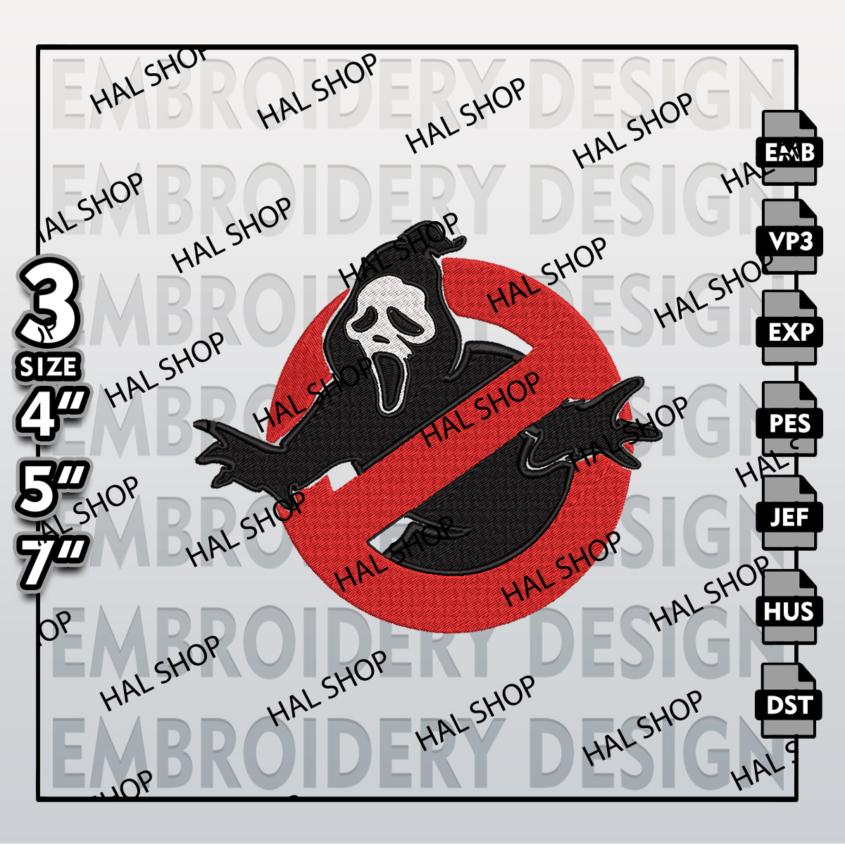 Scream Embroidery Designs, Horror Character Embroidery Files | Inspire ...