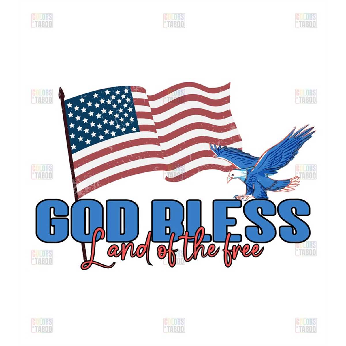 God Bless Land of Free SVG PNG, 4th of July SVG, Fourth Of J | Inspire ...