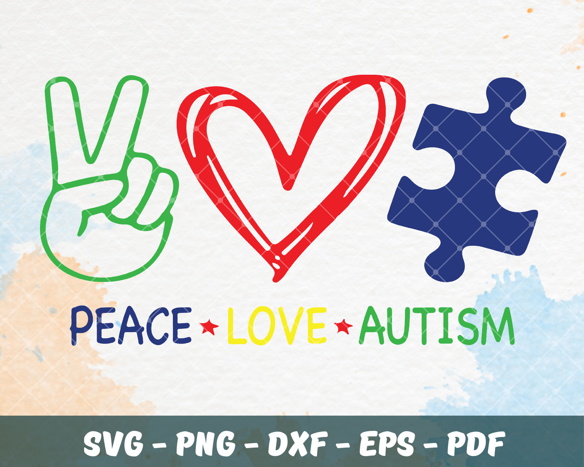 Peace love autism,Autism Svg | Inspire Uplift