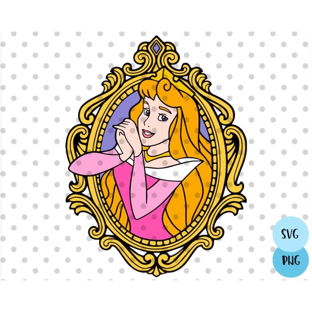 Princess SVG, Princess frame svg, mirror frame svg, sleeping - Inspire ...