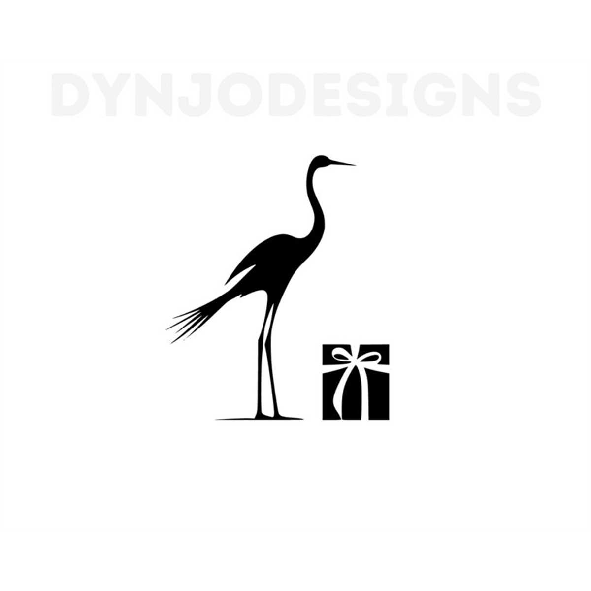 Crane With Present , Crane Svg , Christmas Designs | Inspire Uplift