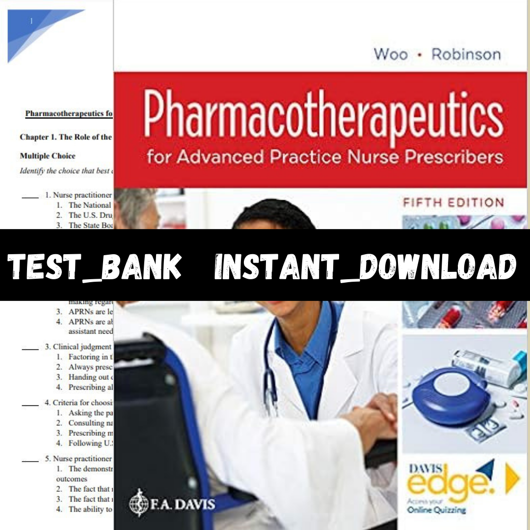 Test Bank for Pharmacotherapeutics for Advanced Practice Nur | Inspire ...