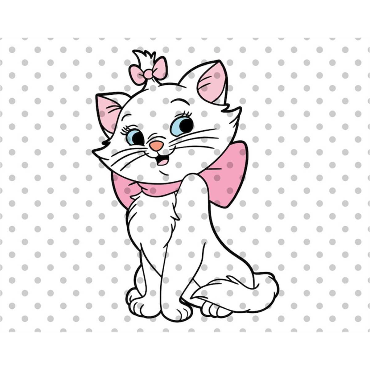 Marie Cat Svg, Fancy Cat svg, cute cat svg - Inspire Uplift