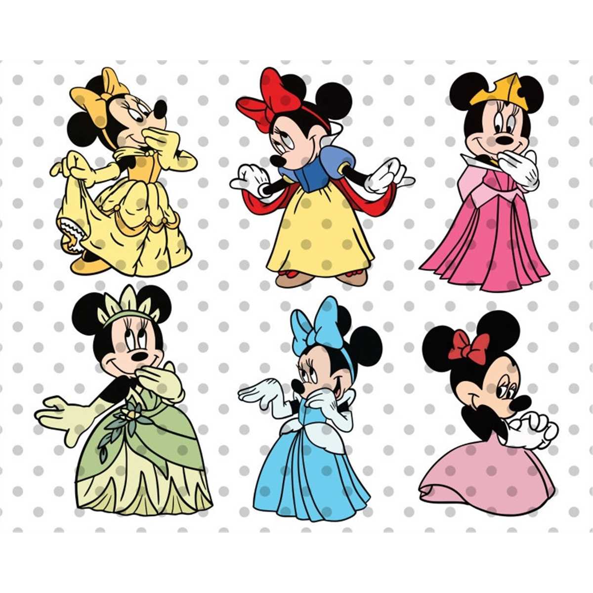 6pcs, Princess SVG Bundle, Mouse princess svg | Inspire Uplift