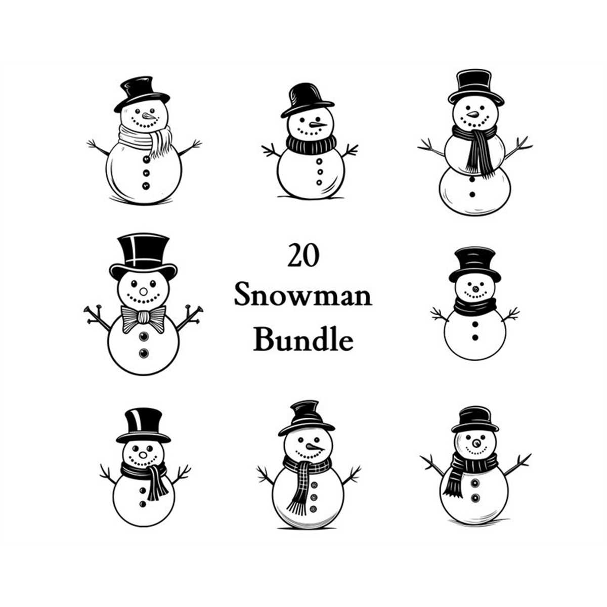 Snowman Svg Bundle , Snowman Svg , Cut Files for Cricut And | Inspire ...