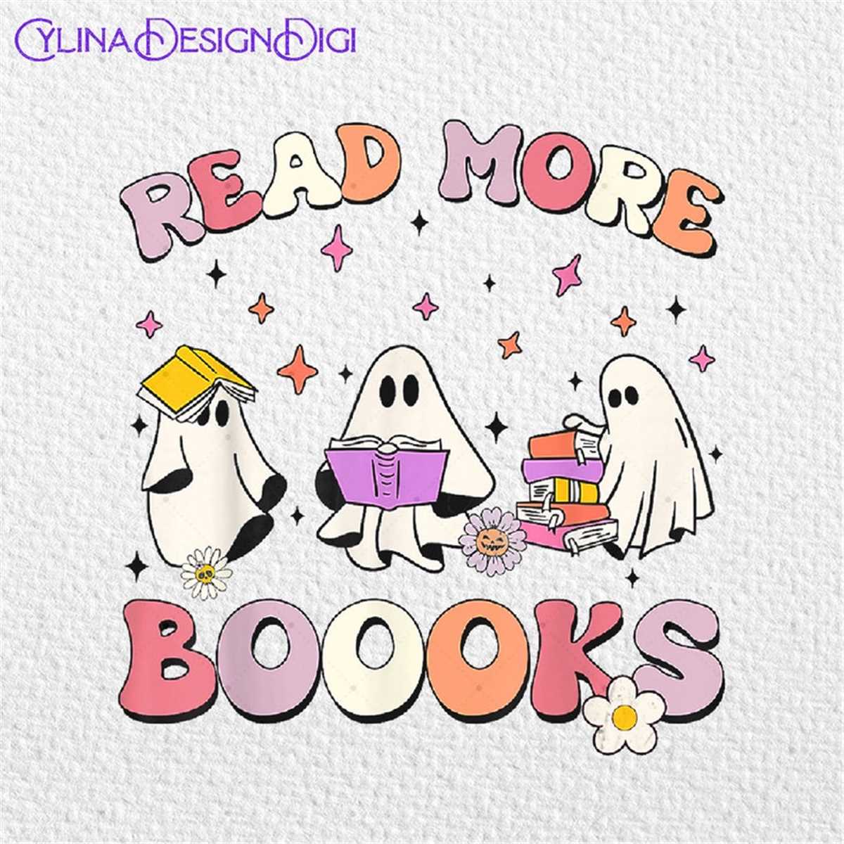 Read More Books Png, Ghost Reading Book PNG Bundle, Ghost Bo - Inspire ...