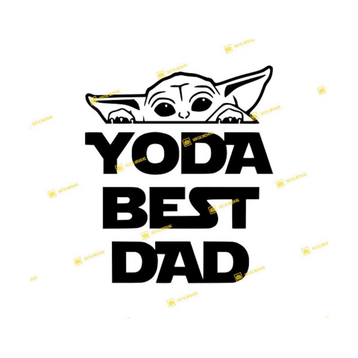 Star Wars, Yoda Best DAD, Father's Day | SVG PNG | Silhouett - Inspire ...