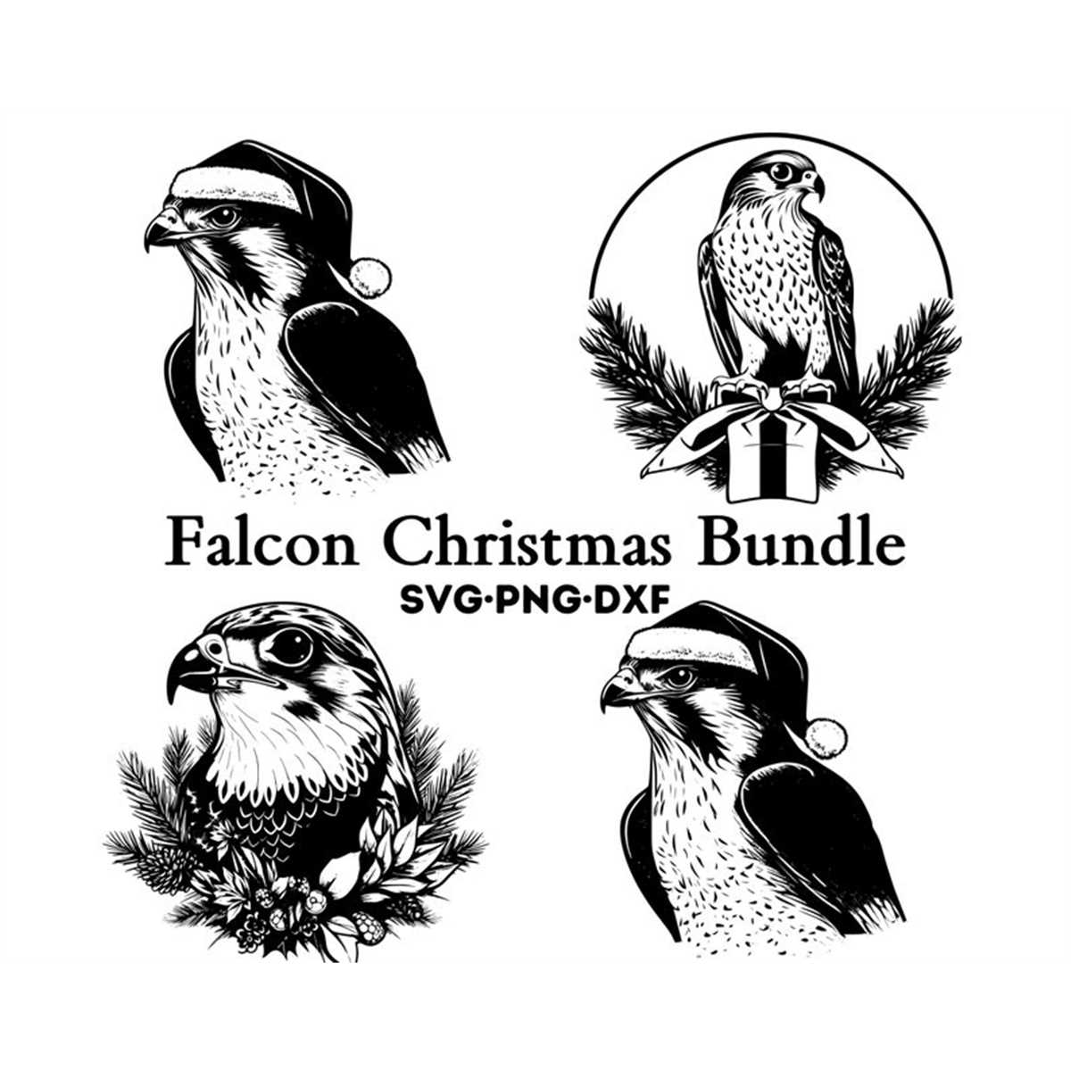 Falcon Christmas Bundle , Falcon Svg , Christmas Designs - Inspire Uplift