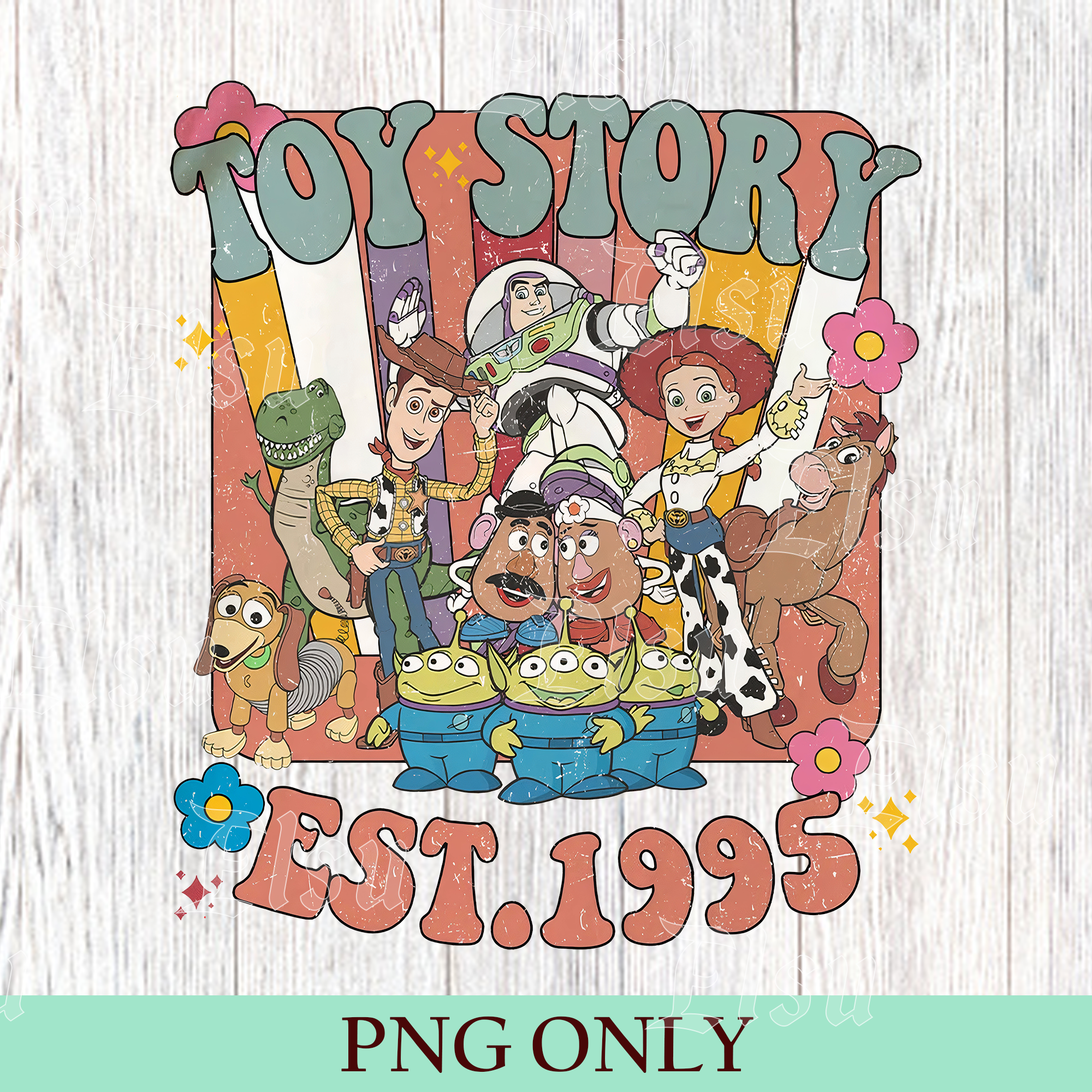 Disney Toy Story Est 1995 PNG, Retro Disney Pixar, Toy Story | Inspire ...