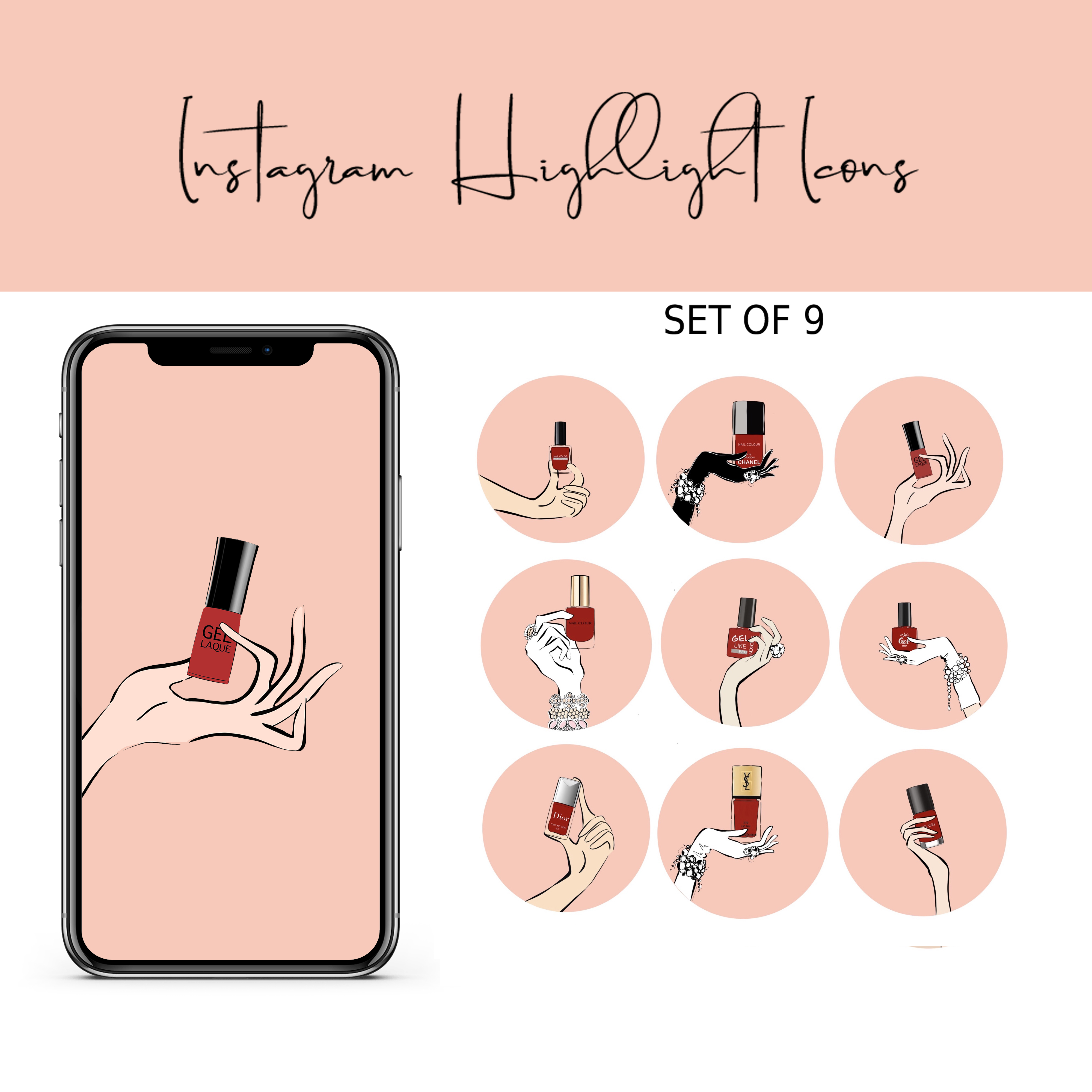 Instagram Icons & Highlights for Manicure Master - Inspire Uplift
