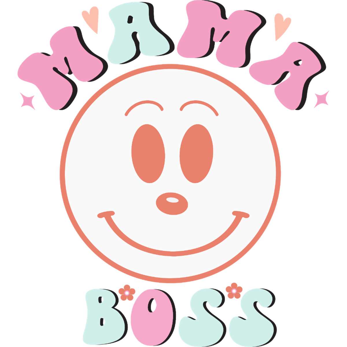 Funny Mama Boss Smiley Face Gifts SVG | Inspire Uplift
